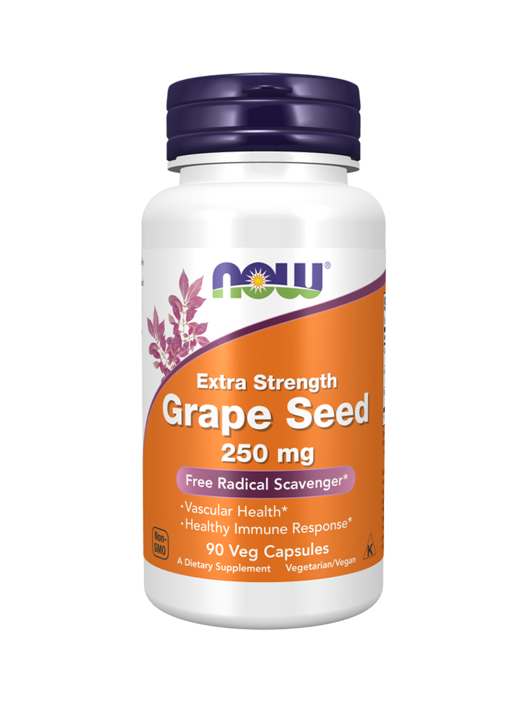 Grape Seed Extra Strength 250 mg, Now Foods, 90 veg kapsula