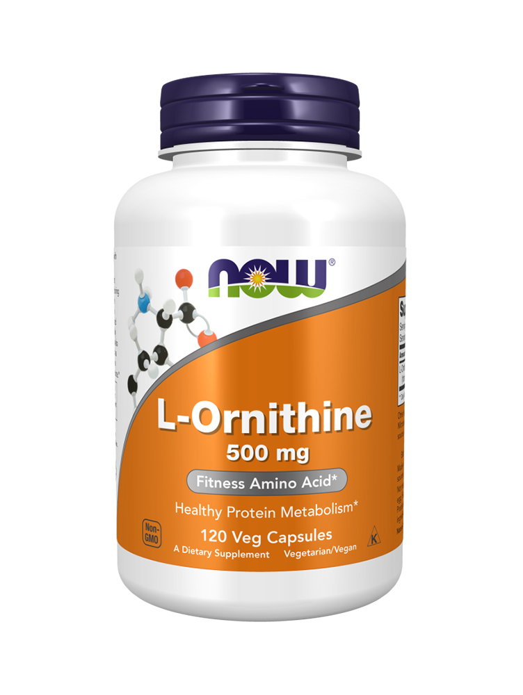 L-Ornithine 500 mg, Now Foods, 120 veg kapsula