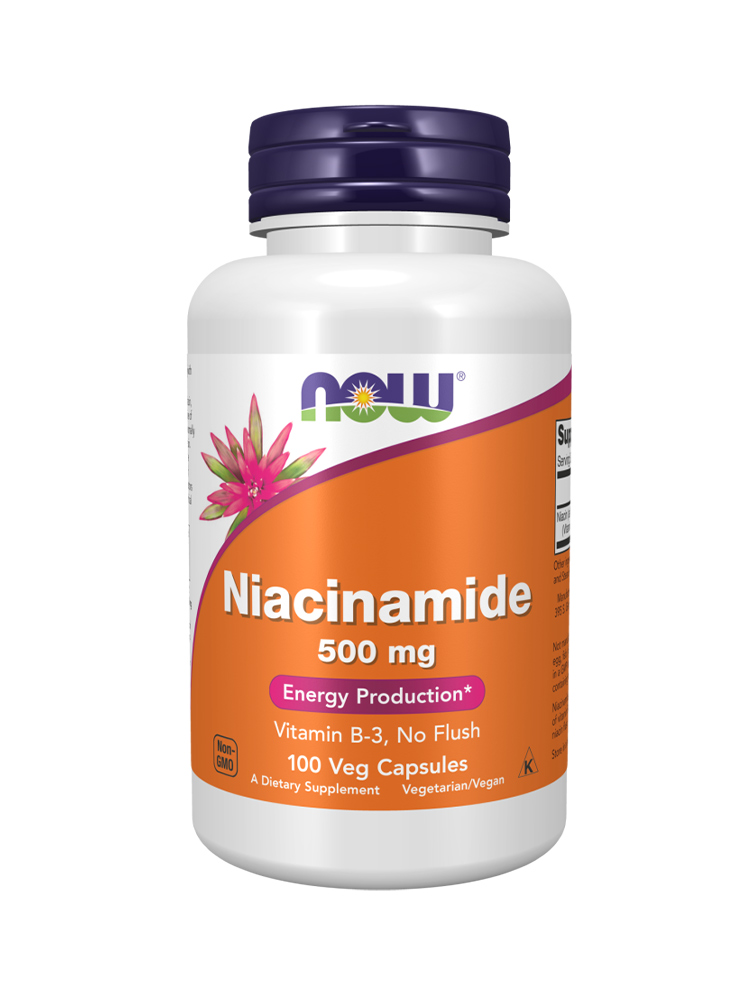 Niacinamide 500 mg, Now Foods, 100 veg kapsula