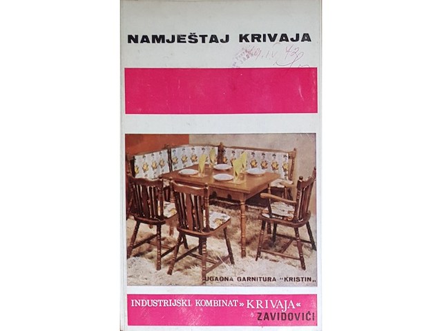 Katalog Nameštaja `KRIVAJA` Zavidovići Jugoslavija
