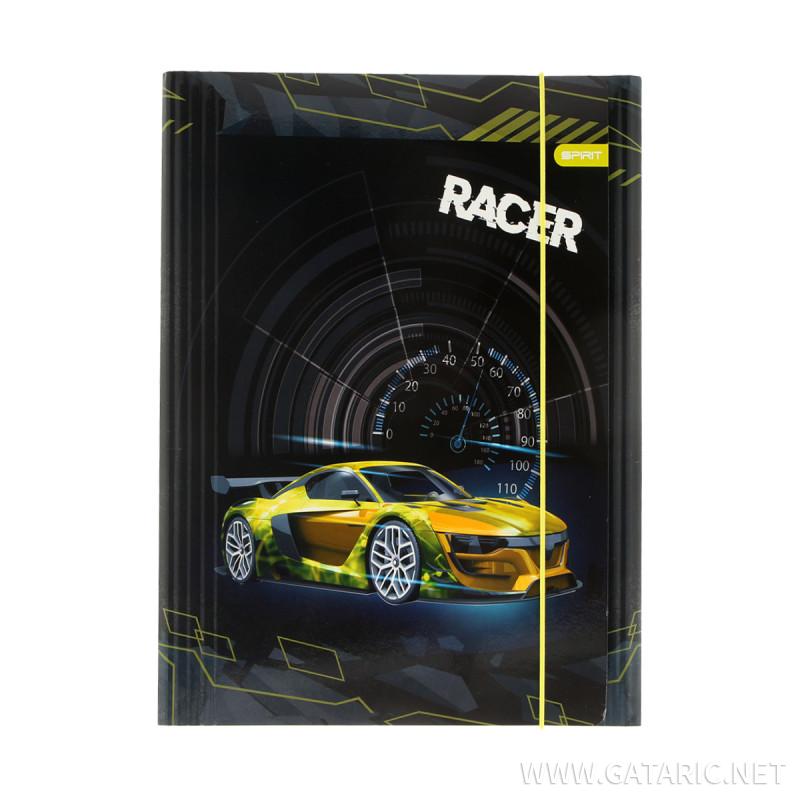 Fascikla Kartonska sa Gumom A4 "Racer" 31x59cm 600g, Crna