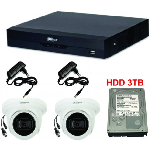 Dahua SET-13 * 2 kamere Full HD dome+dvr+hdd+napajanje 3TB Tehnicki pregled