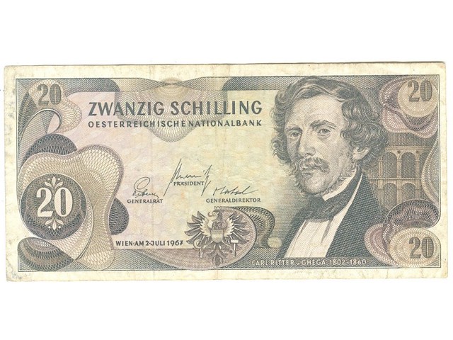 Austrija 20 schilling 1967