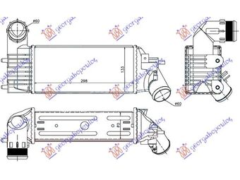 HLADNJAK INTERKULERA 2.0/2.2 HDi (302x136x85) PEUGEOT 607 00-07