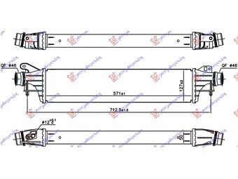 HLADNJAK INTERKULERA 1.4 TURBO BENZIN (571x127x50) 99/148KS OPEL ADAM 12-