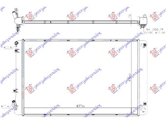 HLADNJAK MOTORA 1.6 DIZEL (650x288x36) SA CEVI KIA PROCEED 18-