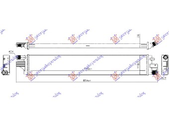 HLADNJAK MOTORA DODATNI 2.3 CDTi DIZEL (710x120x26) OPEL MOVANO 09-19