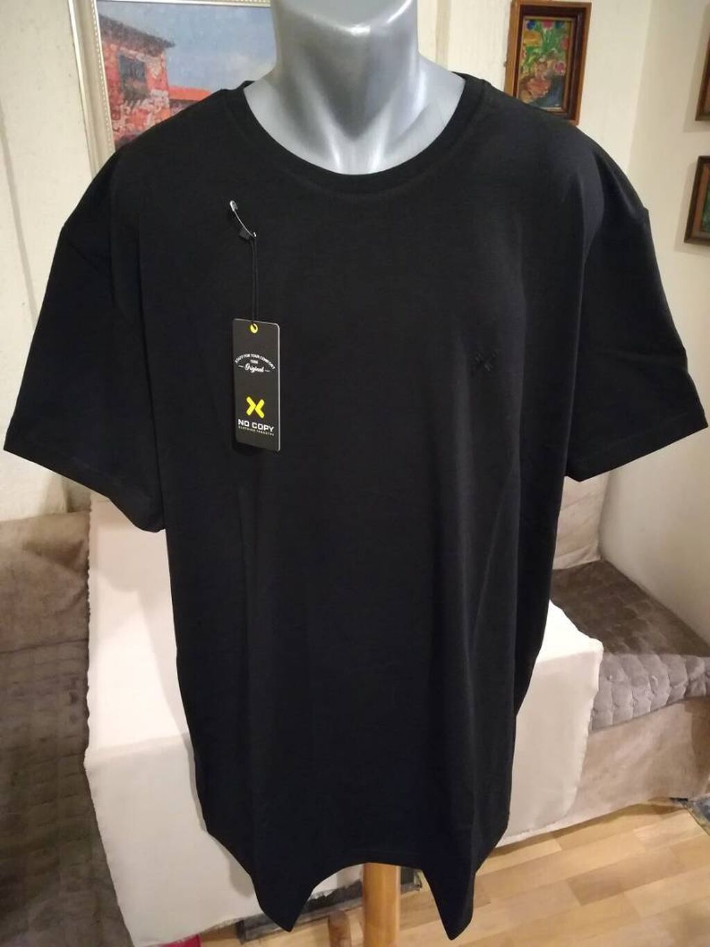 Men's T-shirt 6XL (EU 52), bоја - Crna
