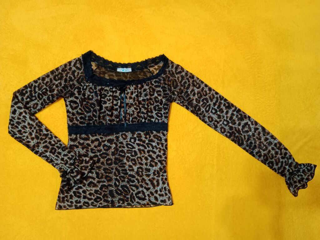 Bluze ženske crne čipka leopard crne ....