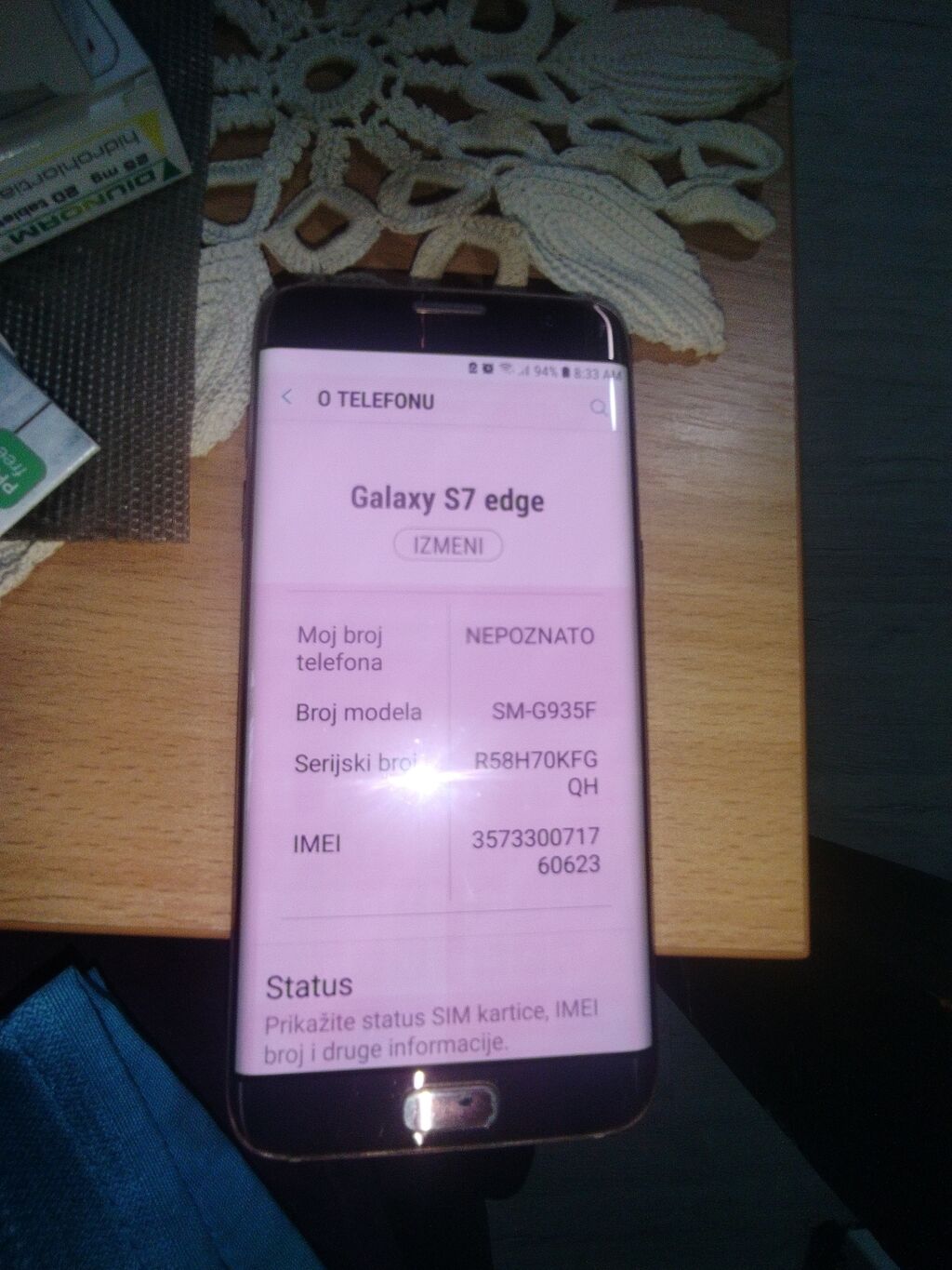 Samsung Galaxy S7 Edge, bоја - Roze, Otisak prsta, Dual SIM, Face ID