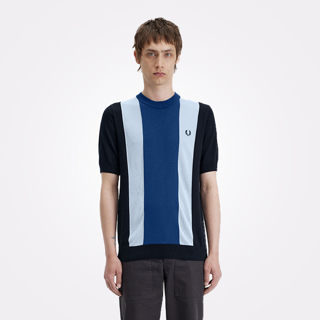 Fred Perry Striped Fine Knit T-Shirt