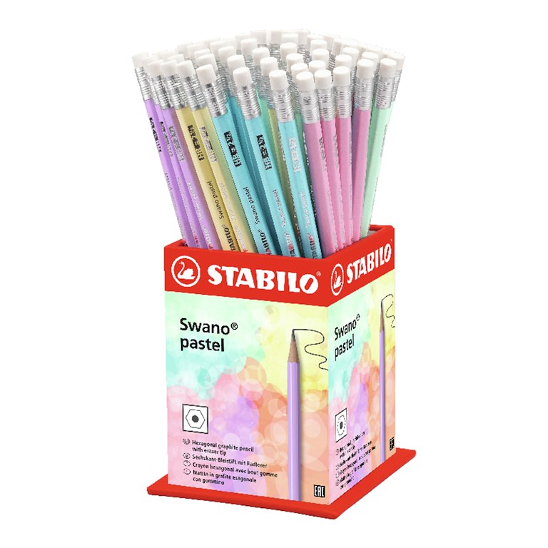 Grafitna olovka sa gumicom STABILO Swano pastel displej 1/72