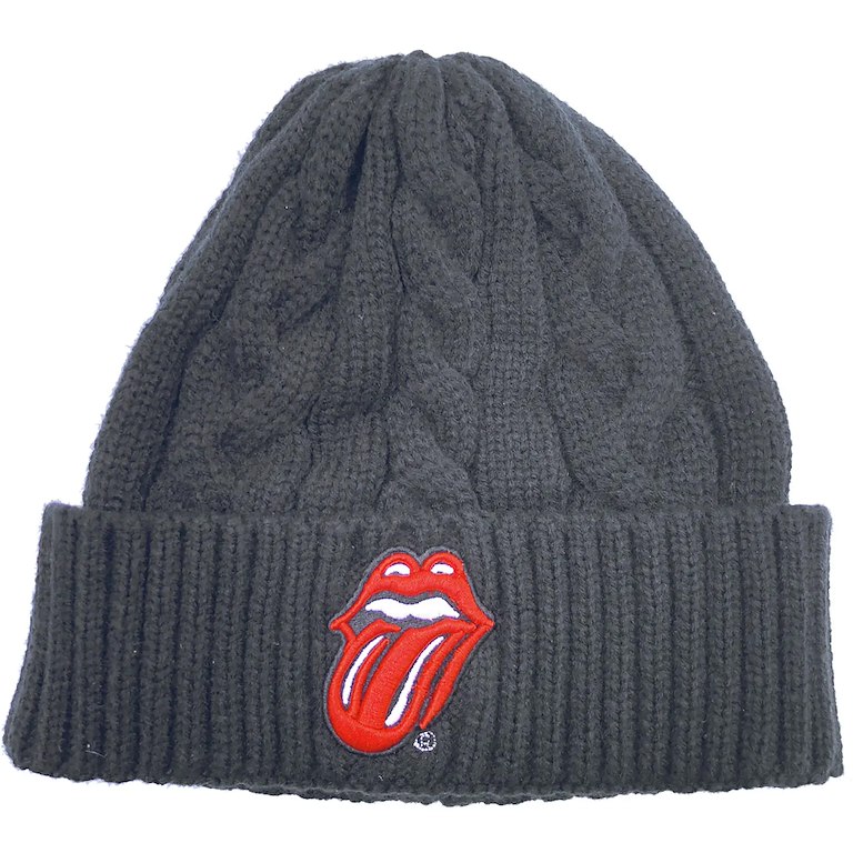 Kapa Rolling Stones Classic Tongue Cableknit Beanie