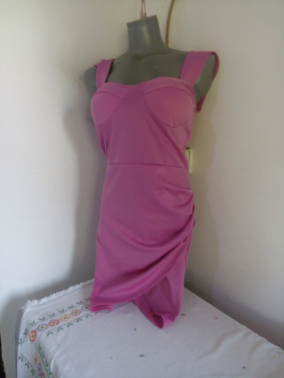 Nova Moda tamno roze korset haljina S