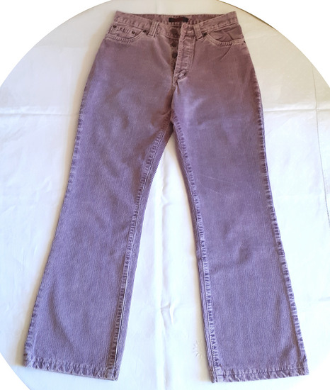 Pantalone, somot, ljubičasta, pamuk, 36 / 29 inch