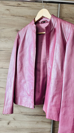 Echtes leder roze jakna