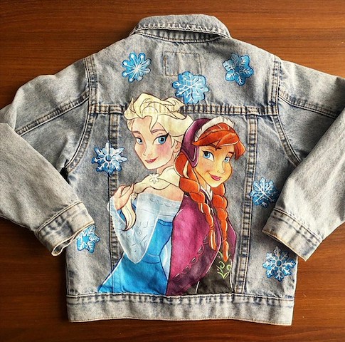 Frozen ručno oslikana jakna