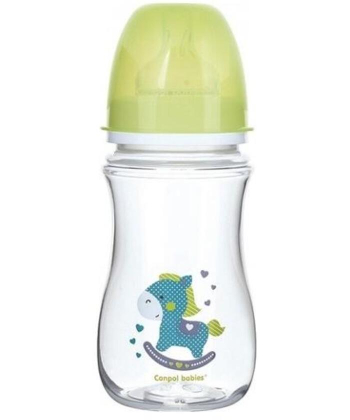 Canpol Babies flašica 240 ml široki vrat antikolik - easy start - toys green horse