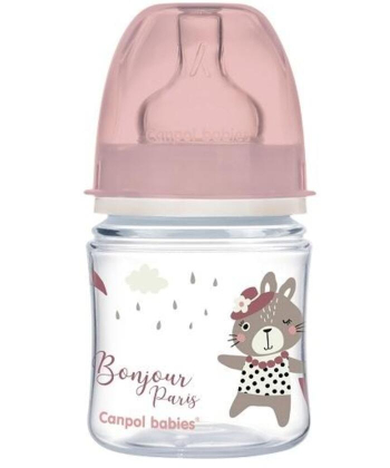 Canpol Babies flašica 120 ml široki vrat pp - bonjour paris 35/231 pink