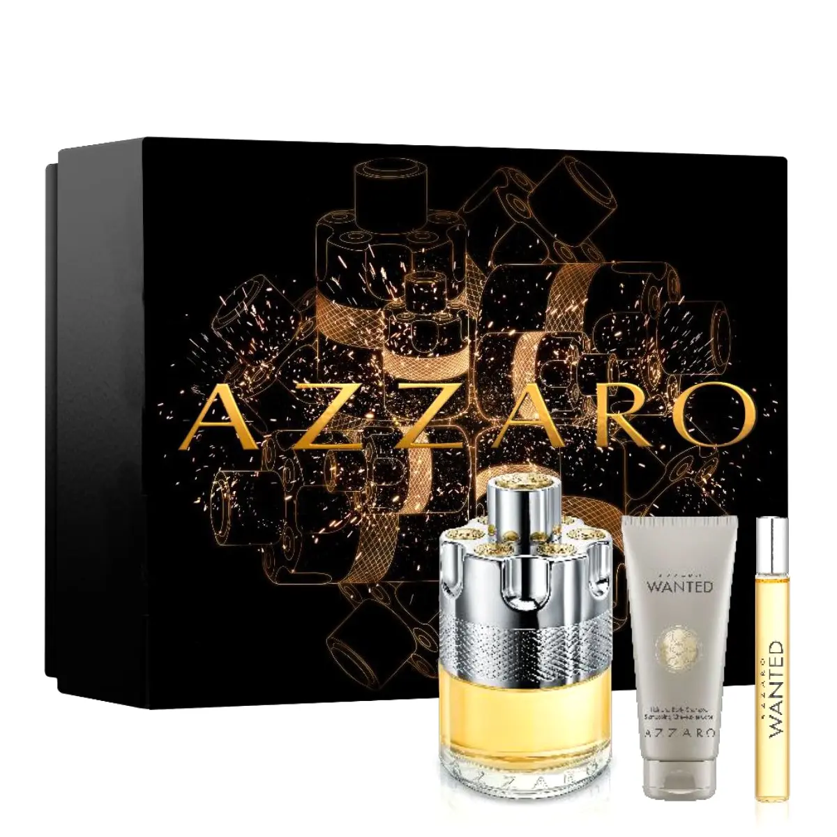 AZZARO Muški poklon set Wanted EDT, 100ml + mini 10ml + gel za tuširanje 75ml