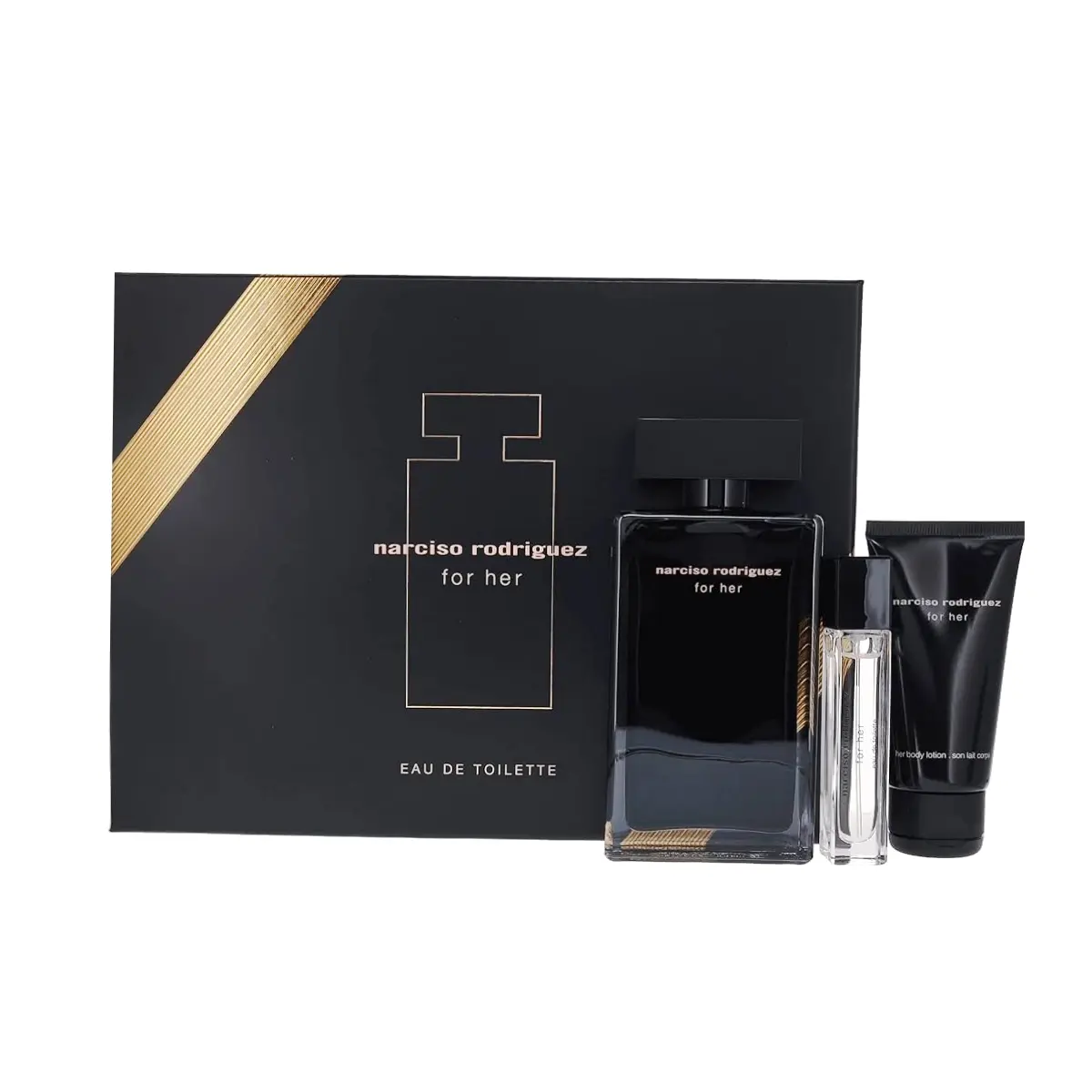 NARCISO RODRIGUEZ Poklon set za žene For Her EDT 100 ml + EDT 10 ml+ Body losion 50 ml