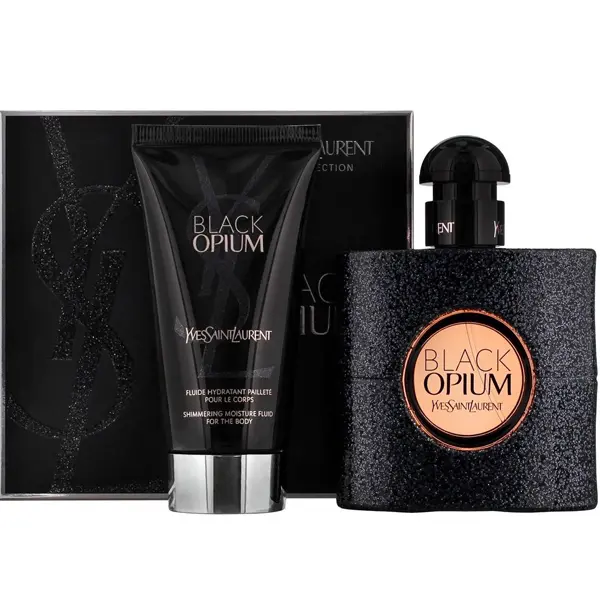 YVES SAINT LAURENT Poklon set za žene Black Opium EDP 50 ml + Svetlucavi hidratantni fluid 50 ml