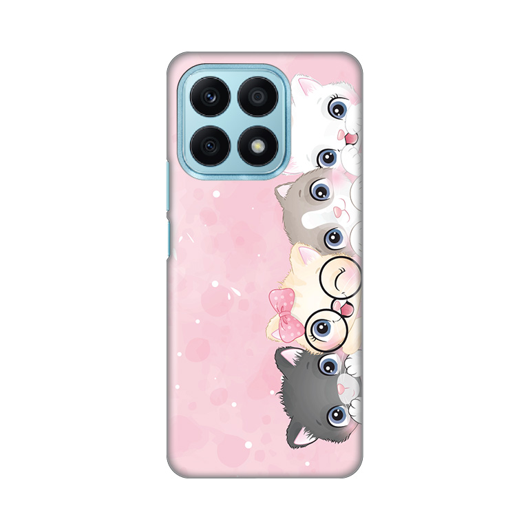 Huawei Honor X8a - Zastitna ultra tanka (skin) maska / futrola PRINT Pink cats