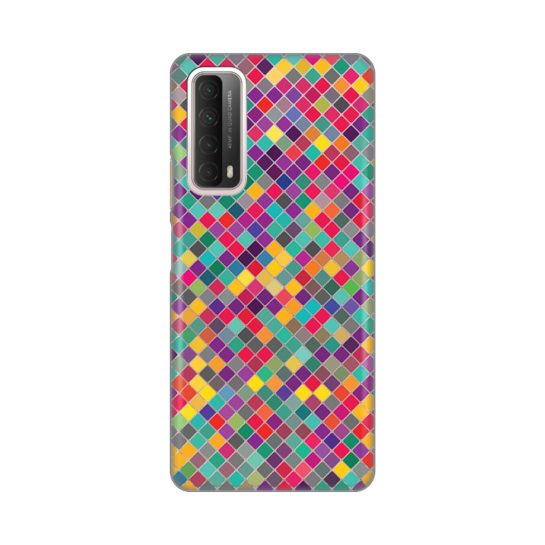 Huawei P Smart (2021) - Zastitna ultra tanka (skin) maska / futrola PRINT Colorful cubes