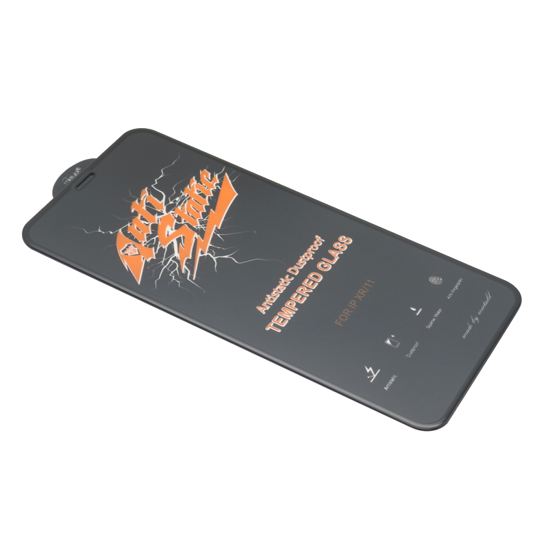 Iphone XR/11 - Staklena folija (zastitno kaljeno staklo) za ekran ANTISTATIC crna (MS)