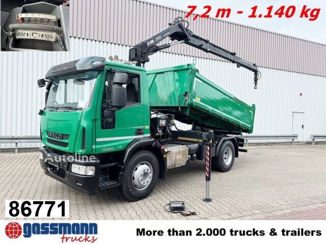 IVECO EuroCargo ML160E28 4x2 mit Kran Hiab XS 088 ES-2 kiper