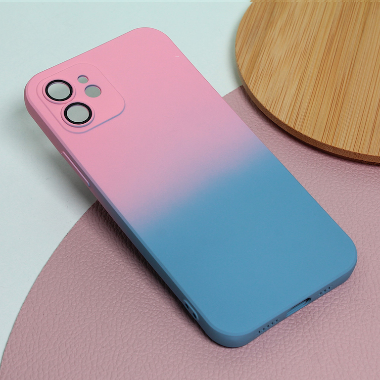 iPhone 12 6.1 - Zastitna maska (futrola) Rainbow Spring roze plava