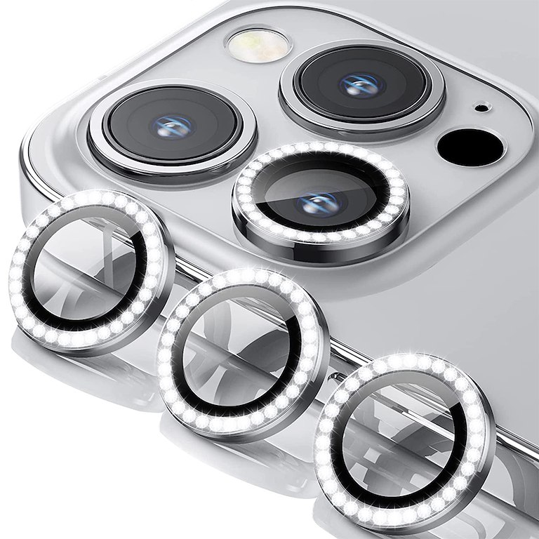 Iphone 12 Pro/12 Pro Max - Zastita kameru DIAMOND PREMIUM srebrna (MS)