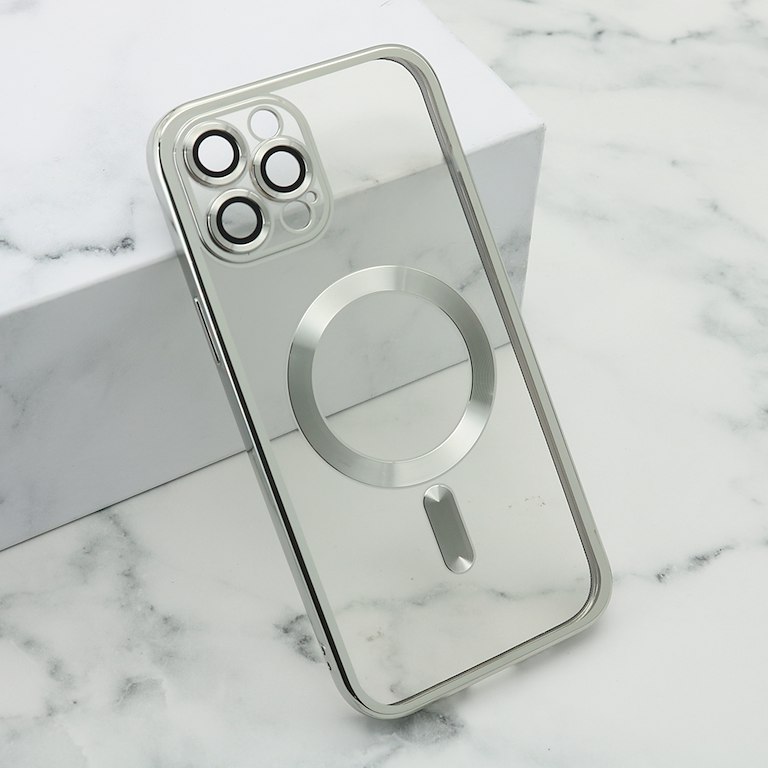 iPhone 12 Pro Max (6.7) - Zastitna maska (futrola) CAMERA PROTECT MagSafe srebrna (MS)