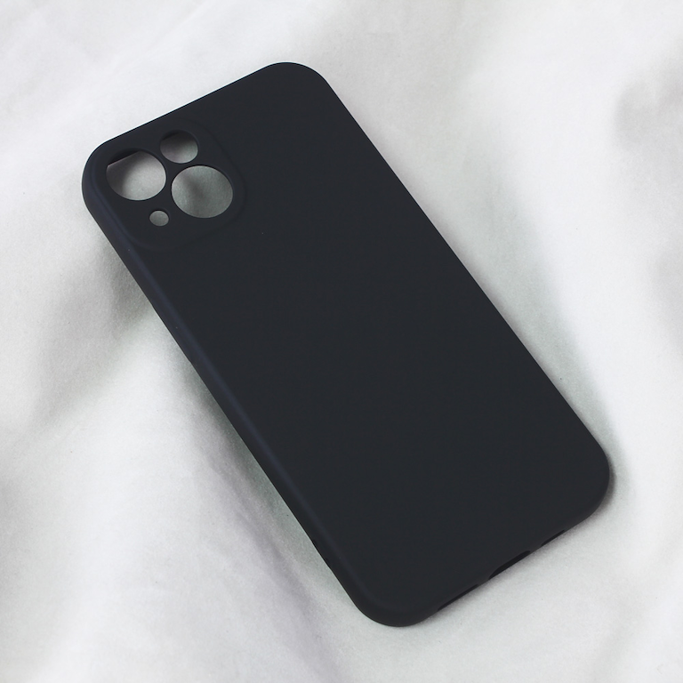 iPhone 13 - Zastitna maska (futrola) Teracell Soft Velvet crna