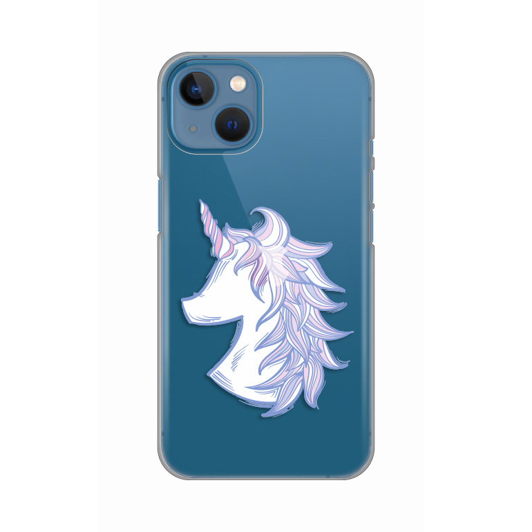 iPhone 13 - Zastitna ultra tanka (skin) maska / futrola PRINT Purple Unicorn