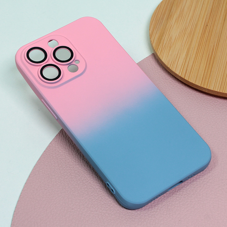 iPhone 13 Pro - Zastitna maska (futrola) Rainbow Spring roze plava