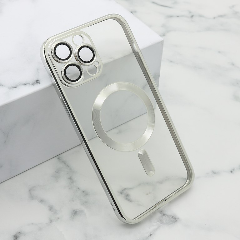 iPhone 13 Pro Max - Zastitna maska (futrola) CAMERA PROTECT MagSafe (6.7) srebrna (MS)