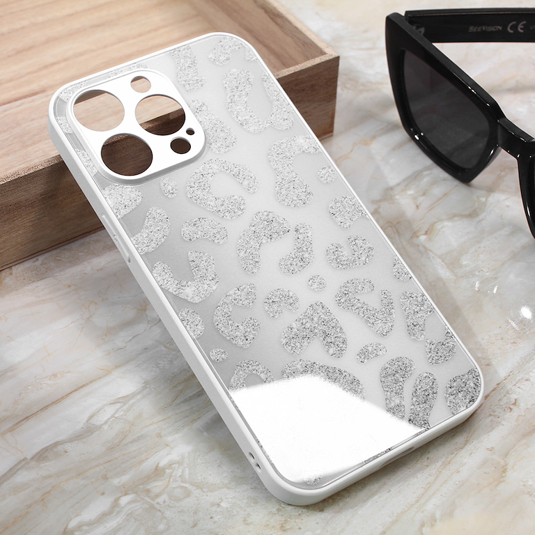 iPhone 13 Pro Max 6.7 - Zastitna maska (futrola) Shiny glass bela