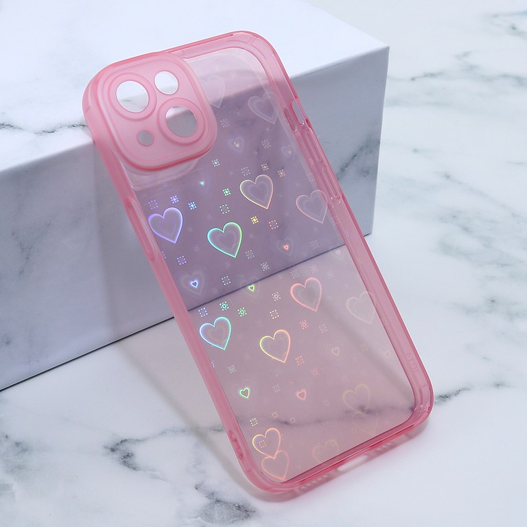 iPhone 14 - Zastitna maska (futrola) Heart Color IMD roze (MS)