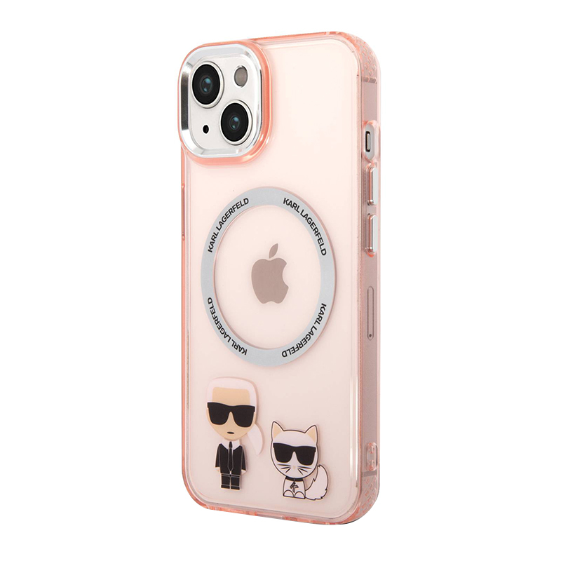 Iphone 14 - Zastitna maska (futrola) Karl Lagerfeld Magsafe With Ring pink Full ORG (KLHMP14SHKCP) (MS)