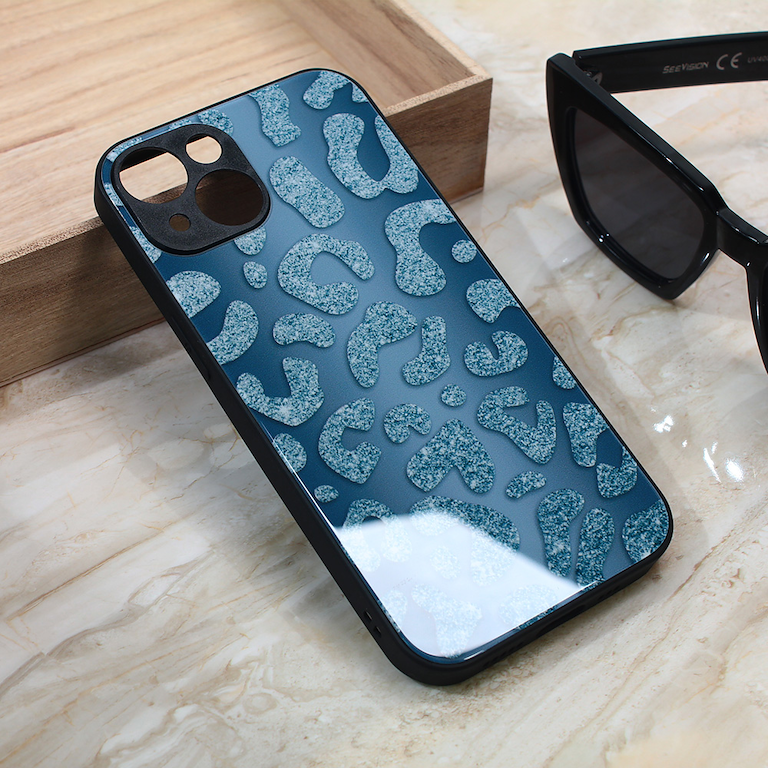 iPhone 14 - Zastitna maska (futrola) Shiny glass plava