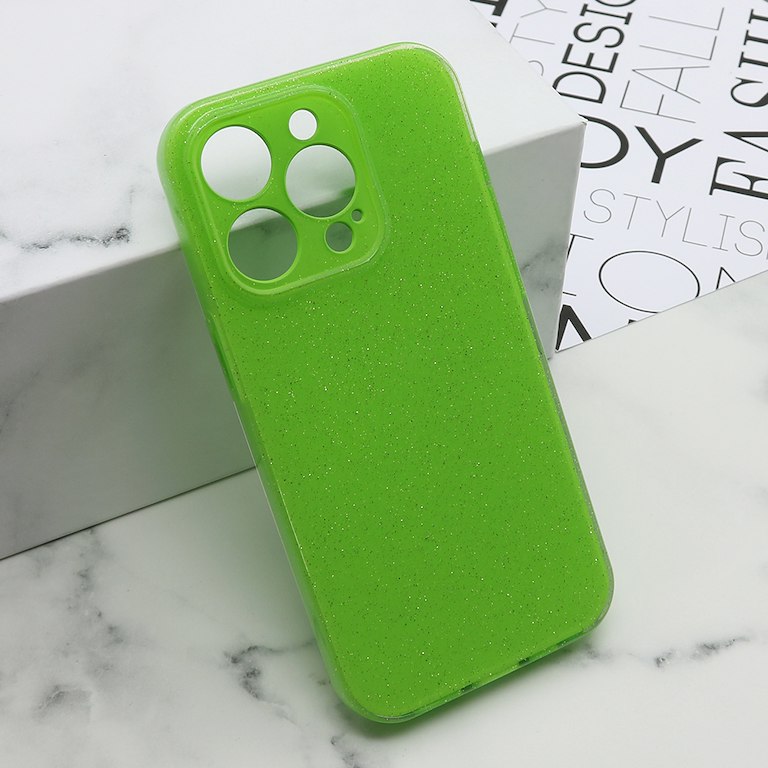 iPhone 14 Pro - Zastitna maska (futrola) GLOW SHINING (6.1) zelena (MS)