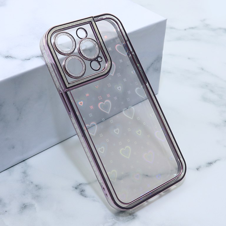 iPhone 14 Pro - Zastitna maska (futrola) Heart IMD roze (MS)
