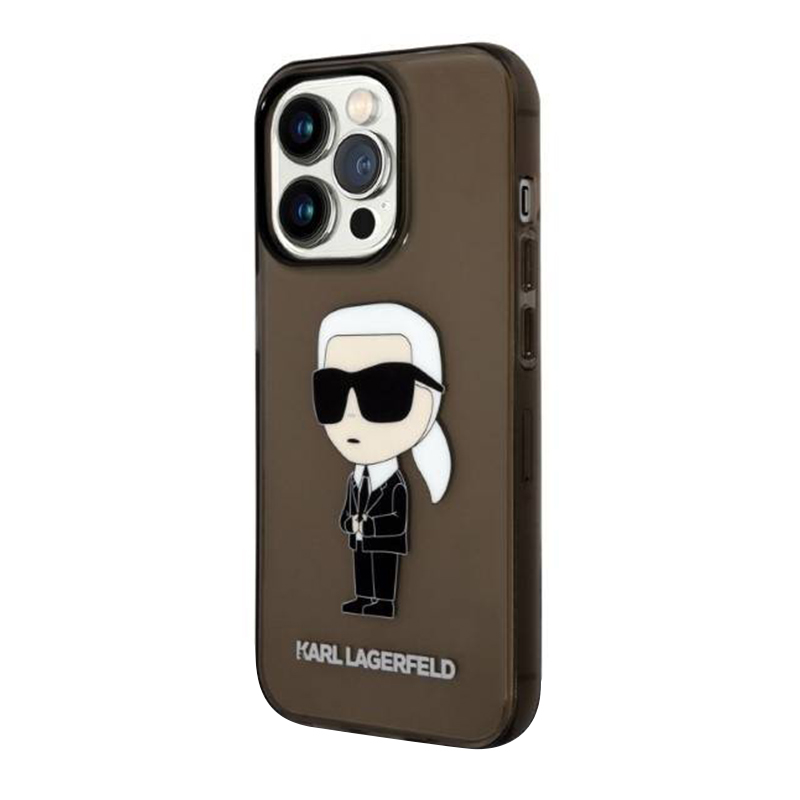 Iphone 14 Pro - Zastitna maska (futrola) Karl Lagerfeld IML NFT Ikonik crna Full ORG (KLHCP14LHNIKTC) (MS)