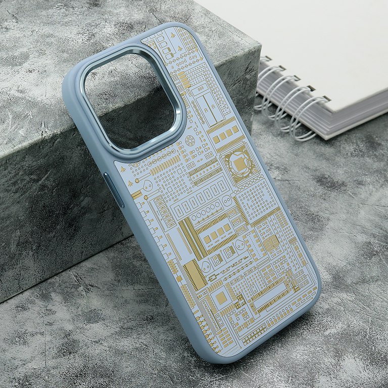 iPhone 14 Pro - Zastitna maska (futrola) MACHINERY (6.1) plava (MS)