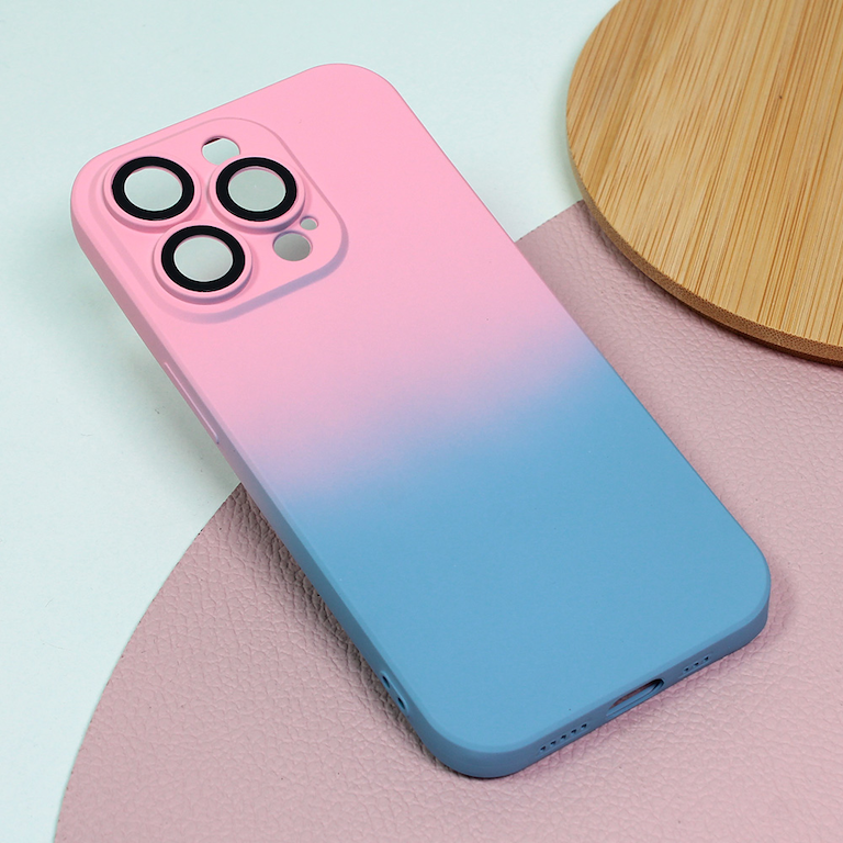 iPhone 14 Pro - Zastitna maska (futrola) Rainbow Spring roze plava