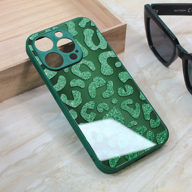 iPhone 14 Pro - Zastitna maska (futrola) Shiny glass zelena