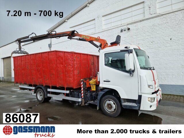 Renault D 180.75 4x2 mit Kran Palfinger PK6001 kamion s ravnom platformom
