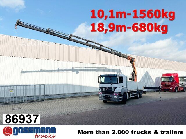 Mercedes-Benz Axor 2536/43 L 6x2 mit Heckkran Palfinger PK kamion s ravnom platformom