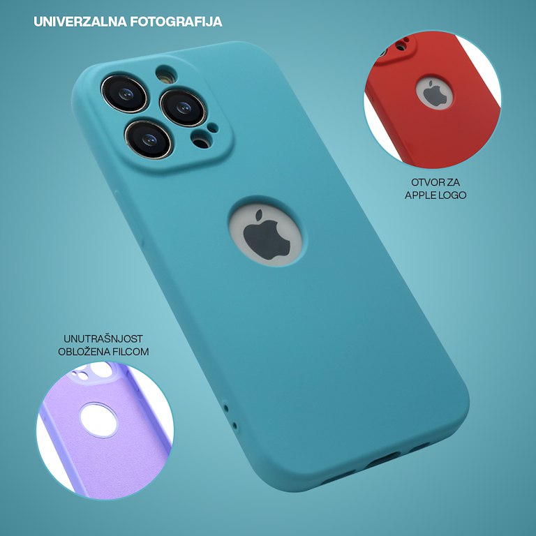 iPhone 14 Pro Max - Zastitna maska (futrola) COLOR VISION (6.7) svetlo plava (MS)